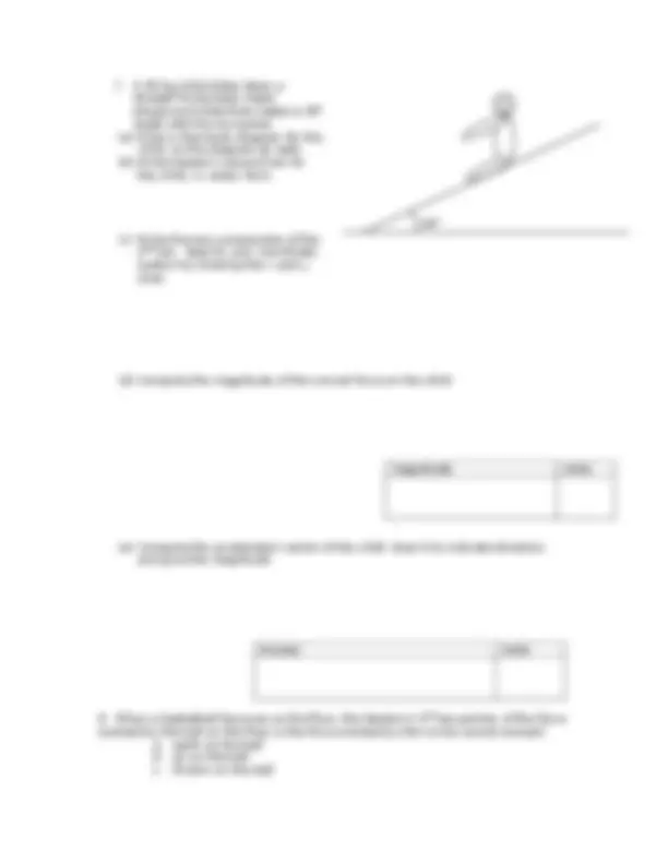 9 Questions on General Physics I - Sample Exam 1 | PH 101 | Exams Physics | Docsity