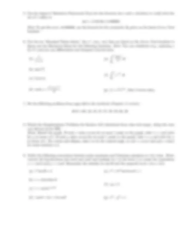 Math 133 Exam 4 Practice Problems and Study Guide - Prof. Thomas Parker ...