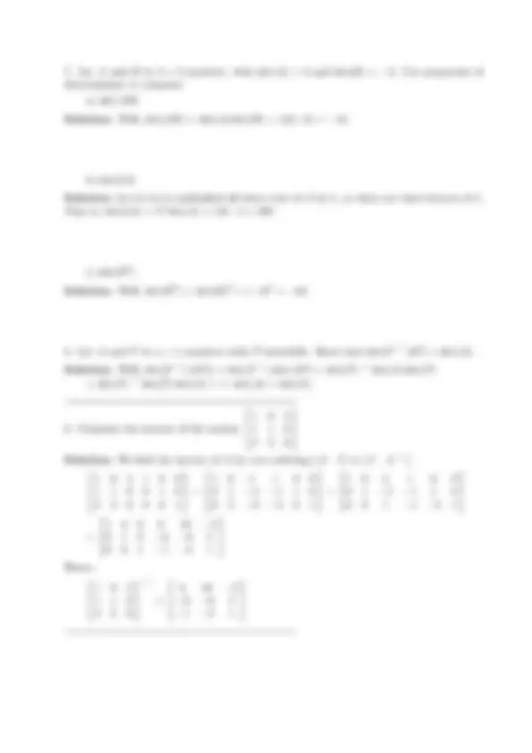 Math 341 Final Exam Solutions - Prof. Craig Tingey | Exams Linear Algebra | Docsity