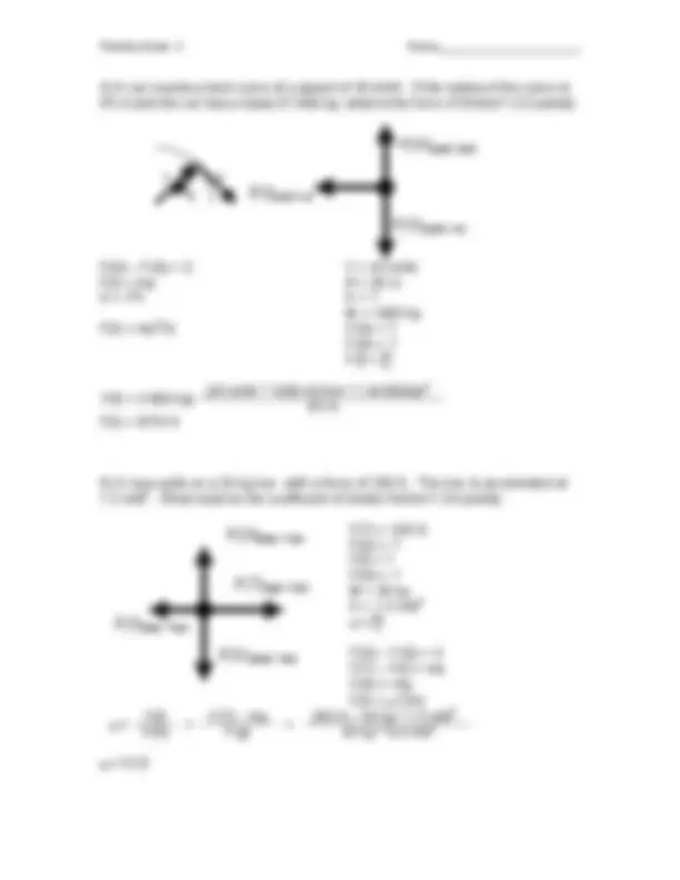 Practice Exam 2: Physics - Forces and Motion | Exams Physics | Docsity