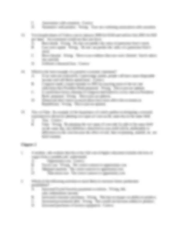 Economics Quiz Questions: Factors of Production, Opportunity Cost ...
