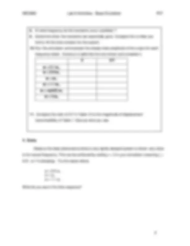 Base Excitation – Activities Lab 8 | ME 3060 | Lab Reports Mechanical ...