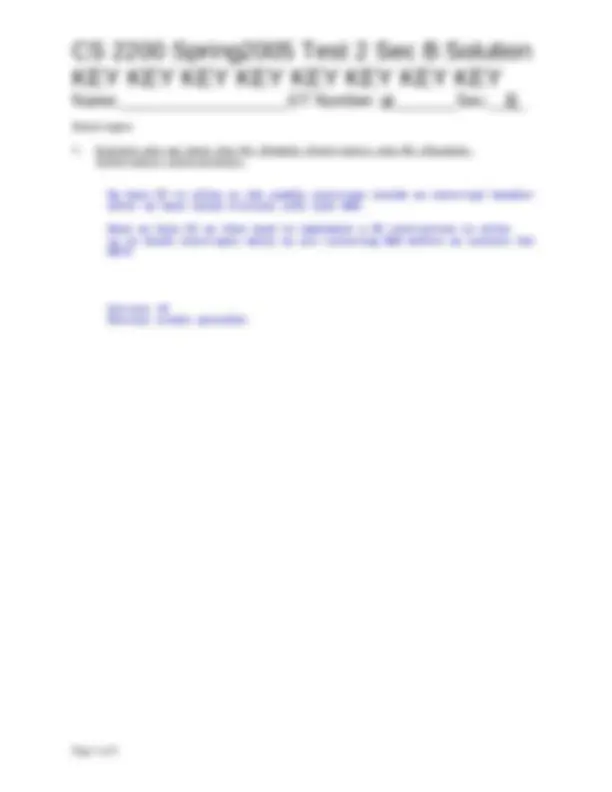 CS 2200 Spring2005 Test 2 Sec B Solution: Interrupts, Pipelining ...