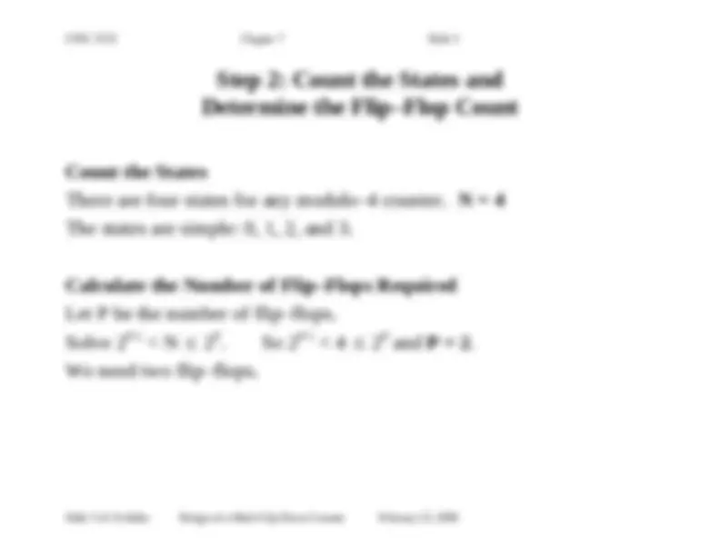 Modulo-4 Up-Down Counter - Lecture Slides | CPSC 5155U | Study notes ...