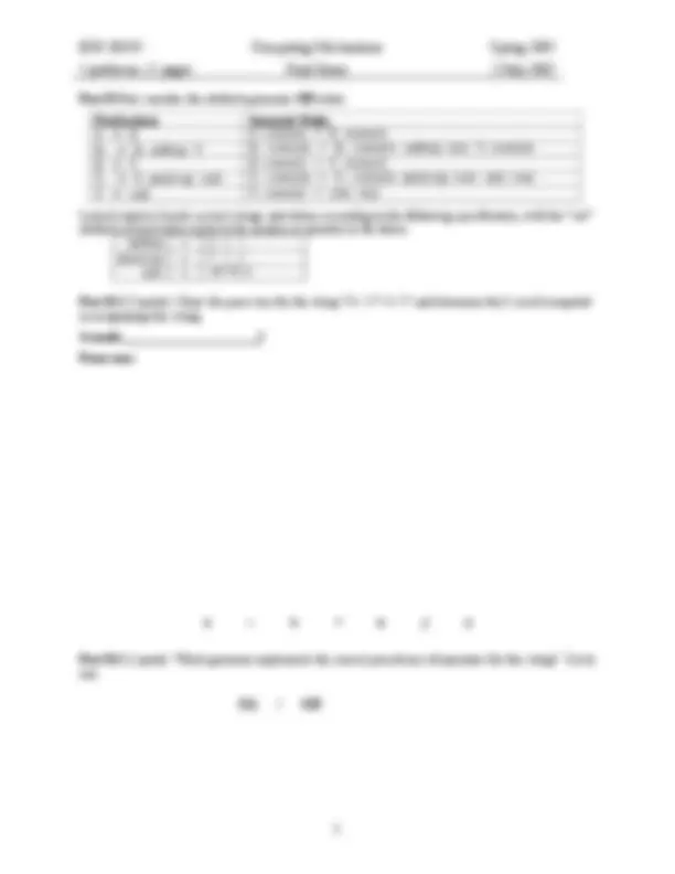 Final Exam with 5 Problems - Mechanisms Computing System | ECE 3035 | Exams Electrical and ...