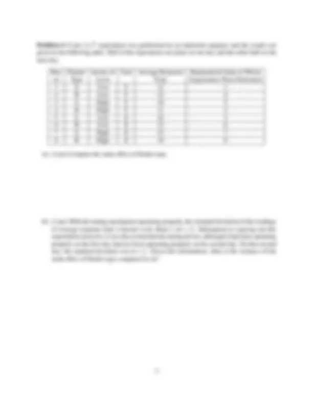 5 Problems of Design and Analysis - Experiments - Midterm Exam 2 | ISYE 6413 | Exams Systems ...