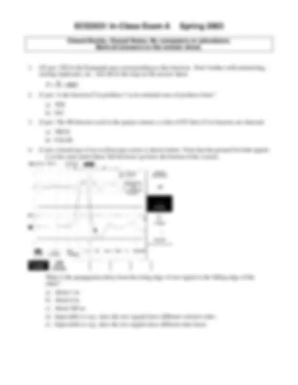Exam A Answer Sheet - Digital Design Lab | ECE 2031 | Exams Electrical ...