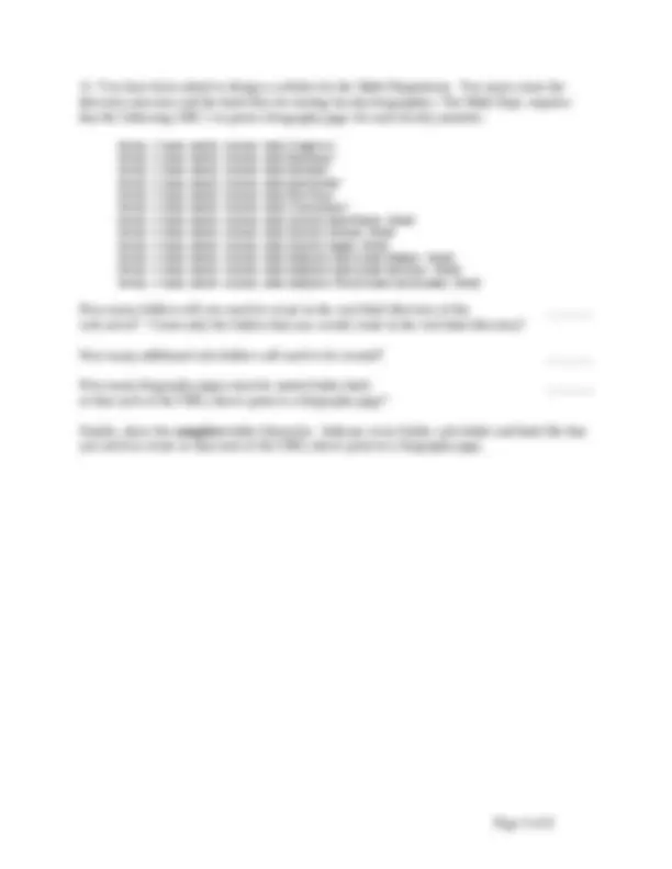 Exam 1 Questions - Spreadsheet Exam at Siena College | CSIS SSX | Exams Computer Science | Docsity