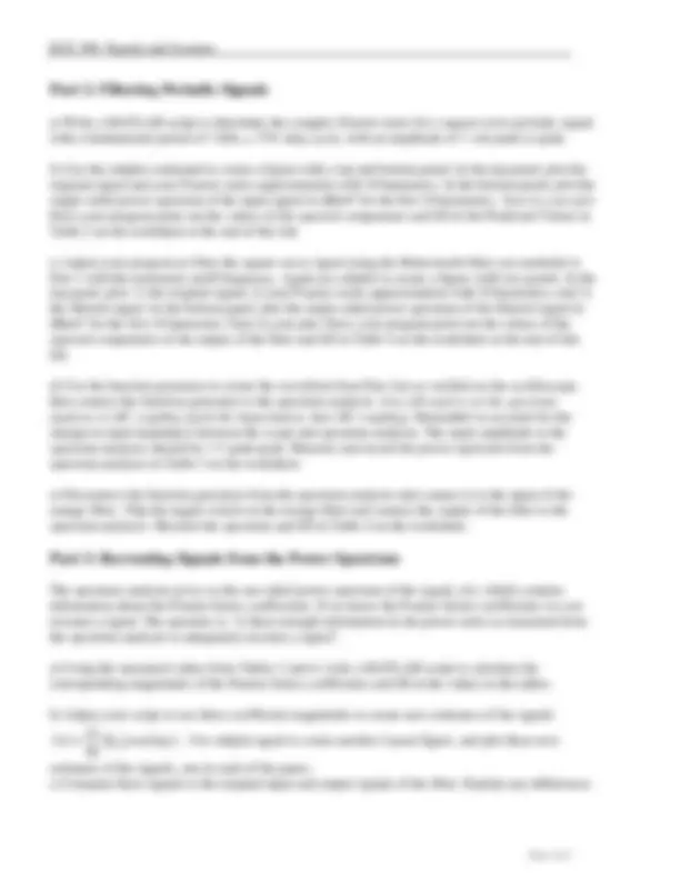 Butterworth Filter Frequency Response Analysis: Signals & Systems Lab - Prof. Robert D. Th | Lab ...