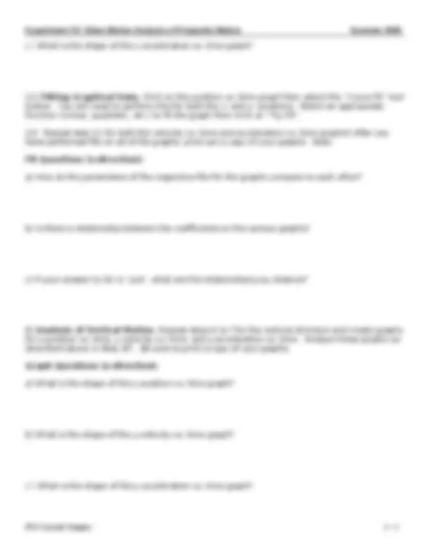 videos Analysis of projectile Motion in General Physics | PHY 201 | Lab ...