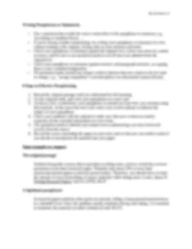 Citing Sources: Quoting, Paraphrasing, and Summarizing - Prof. Brian A ...