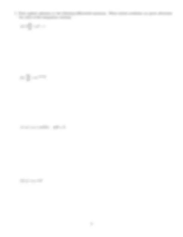 Exam I for Math 225 - Differential Equations | Exams Differential Equations | Docsity