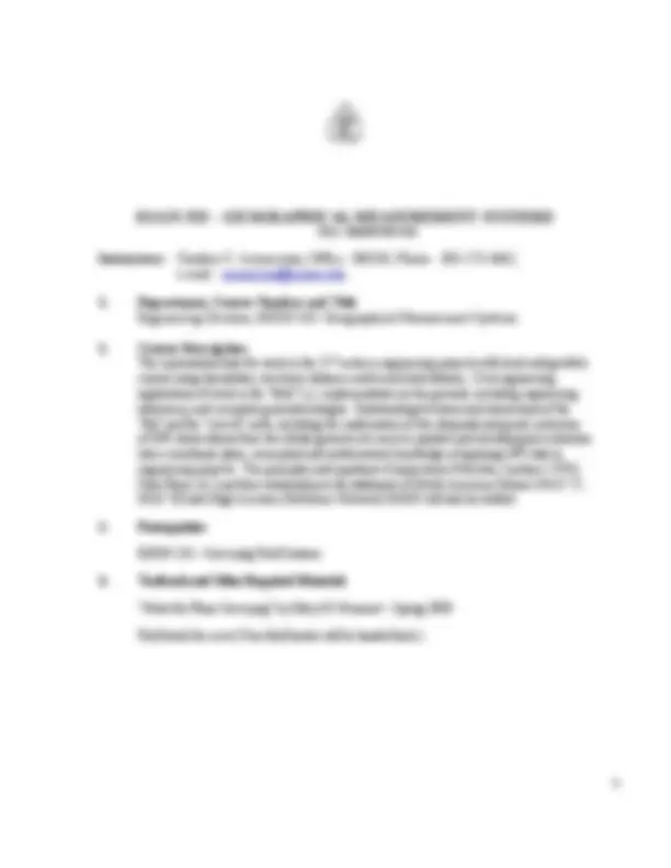 Memorandum - Geographical Measurement Systems - Lecture Notes | EGGN ...