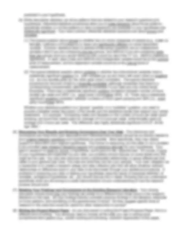 Advice on Writing Project Report Paper - Quantitative Research Methods | SOC 355 | Study Guides ...