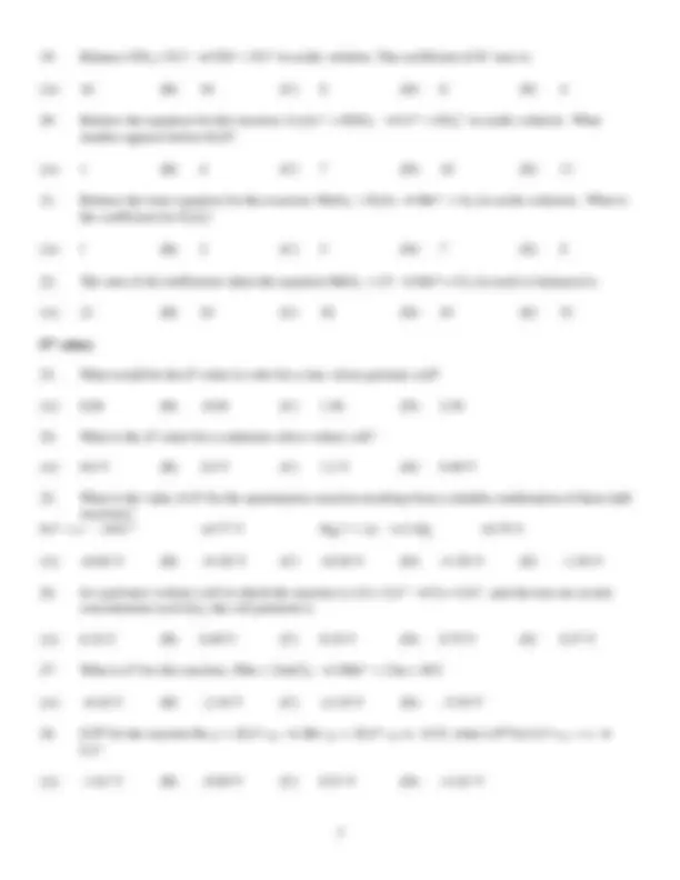 Sample Questions with Answer Key - Fundamentals of Chemistry | CHEM ...