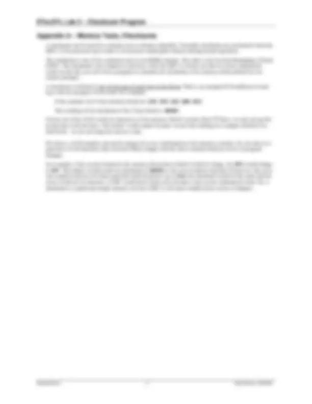 Lab 5 for Introduction to Checksum Program | ETEC 274 | Lab Reports Microprocessors | Docsity