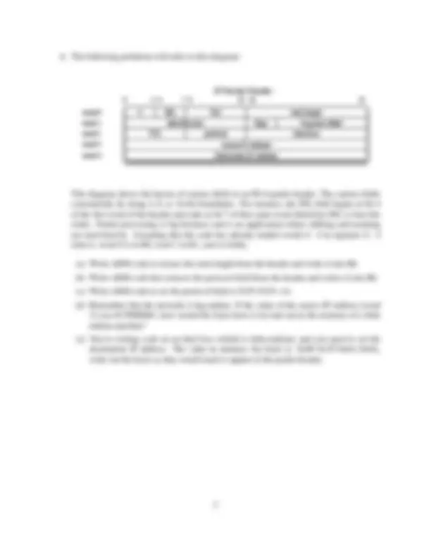 IPv4 Packet Header and Bitwise Operations | Assignments Computer ...