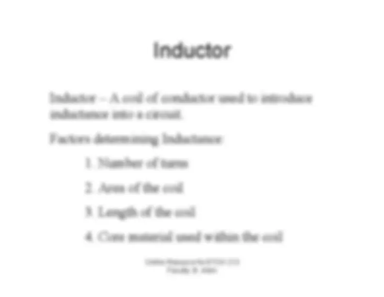Introduction to Inductance and Inductors - Notes | ETCH 213 | Study ...