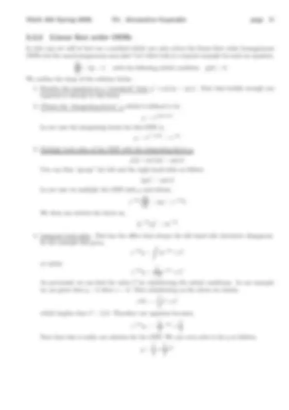 Introduction to ODEs - Mathematical Modelling - Notes | MATH 456 ...