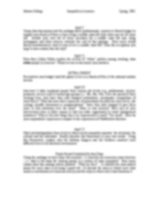 Assignment - Inequality in America | SC 072 | Assignments Sociology and Economics | Docsity