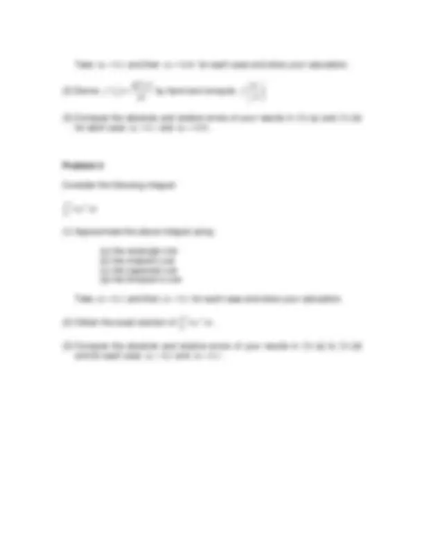 Assignment for Numerical Integration and Differentiation | PGE 310 | Assignments Engineering ...