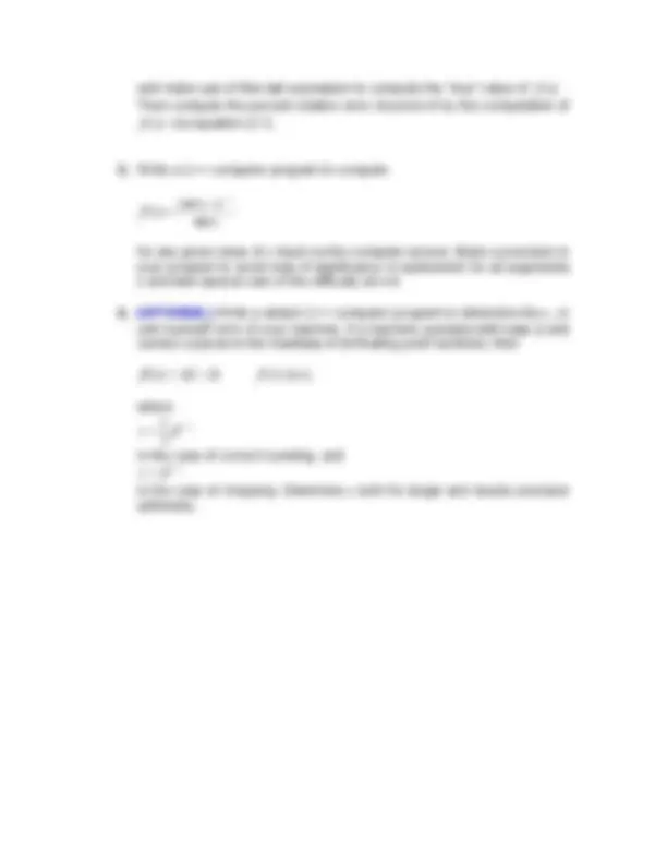 Basic C++ Application: Control and Repetition Structures | PGE 310 | Study Guides, Projects ...