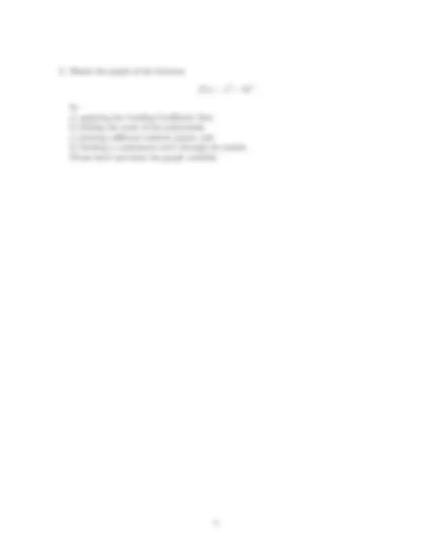 3 Questions on Quadratic Functions in Quiz | MATH 1050 | Quizzes Mathematics | Docsity