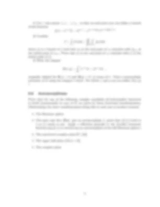 Practice Homework 7 - Complex Analysis | MATH 246A | Assignments Mathematics | Docsity