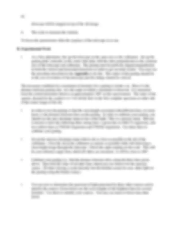 Diffraction Grating - Lab 13 | General Physics B | PHY 2049C | Lab Reports Physics | Docsity