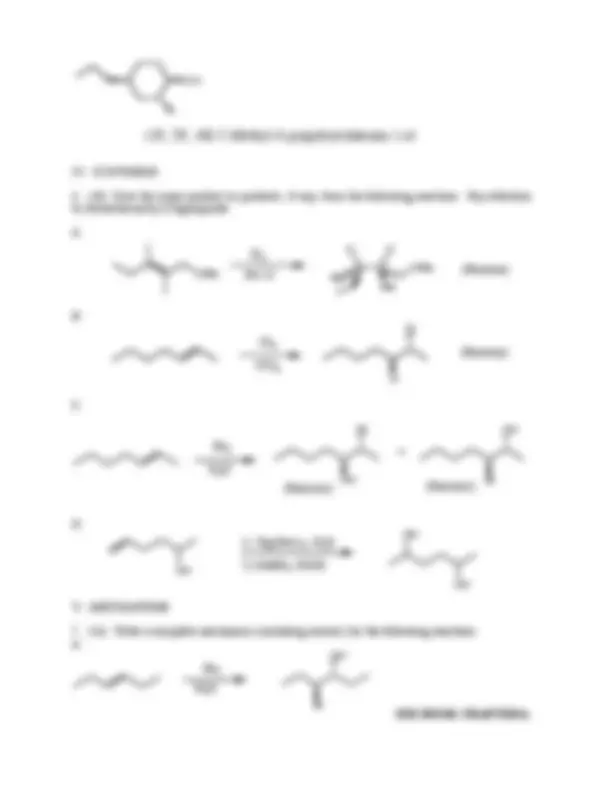 Org Chem Exam II: Solutions for Structures, Nomenclature, Synthesis ...