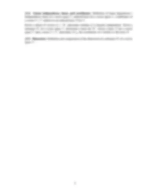 Math 544 Final Exam Prep: Vector Spaces, Subspaces, Linear Independence, Dimension | Exams ...