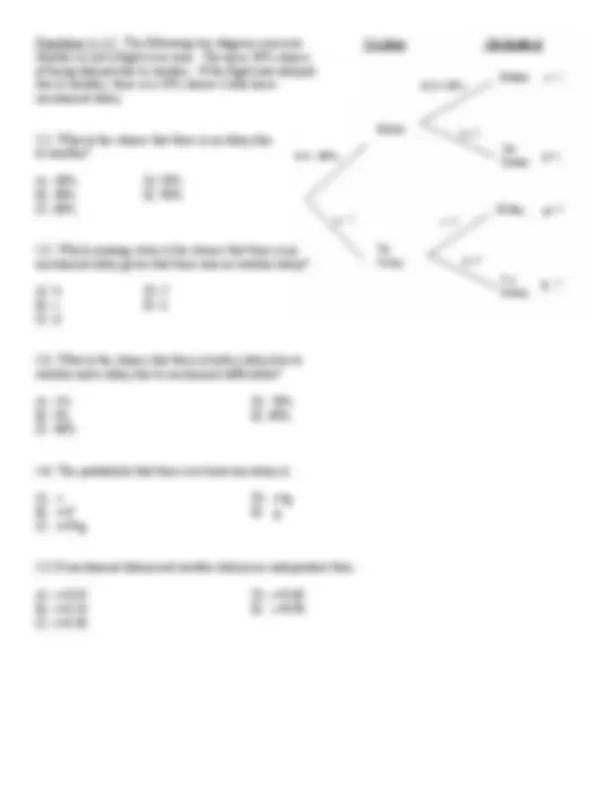 25 Questions on Statistical Reasoning - Exam 3 | STAT 110 | Exams Statistics | Docsity