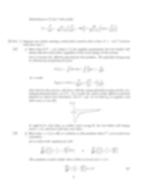 Midterm Exam 2 Solutions - Intermediate Mechanics | PHYSICS 401 | Exams Physics | Docsity