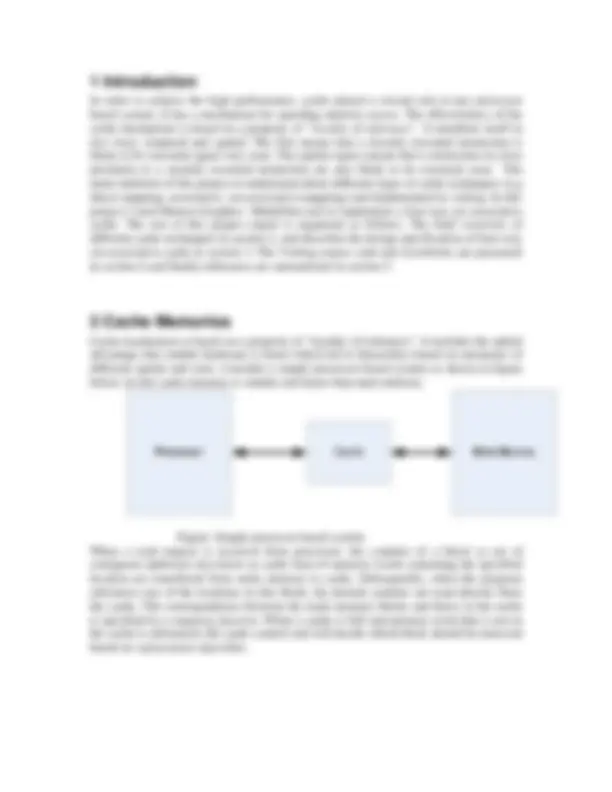 Cache Design of Advanced Computer Architecture - Project | ECE 254A | Study Guides, Projects ...