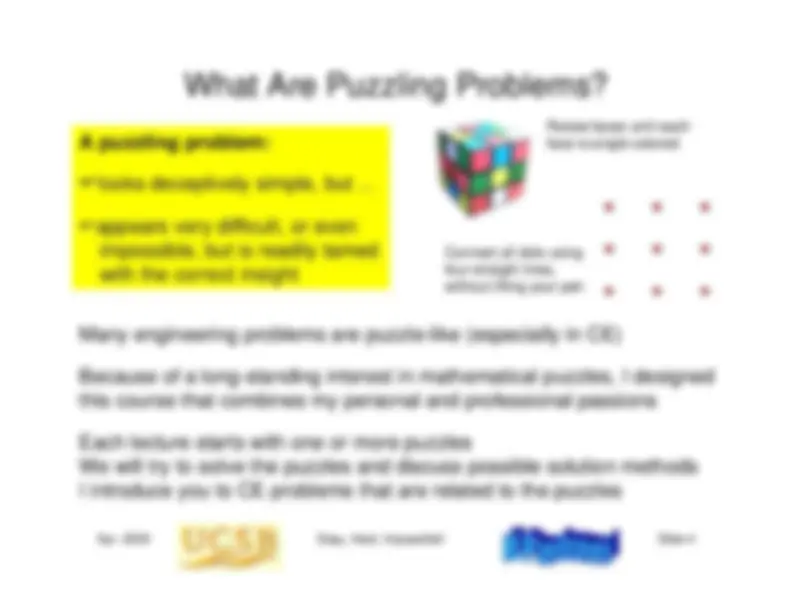 Ten Puzzling Problems in Computer Engineering: A Freshman Seminar ...