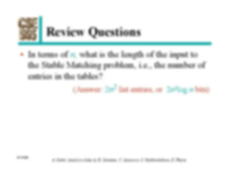 Stable Matching, Asymptotic Notation - Algorithm Design and Analysis ...