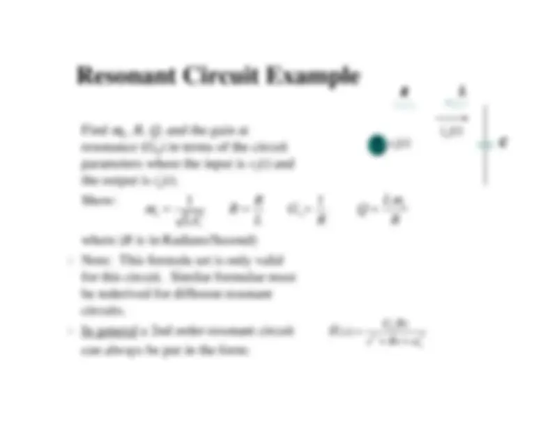 Notes on Resonance, Quality Factor - Circuits II | EE 221 | Study notes ...