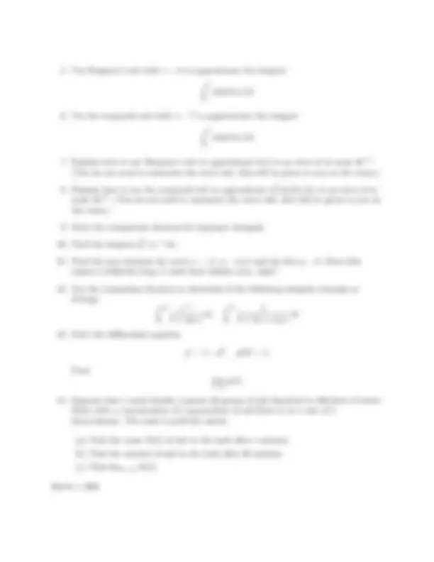 Sample Problems in Exam - Calculus II | MA 114 | Exams Mathematics ...