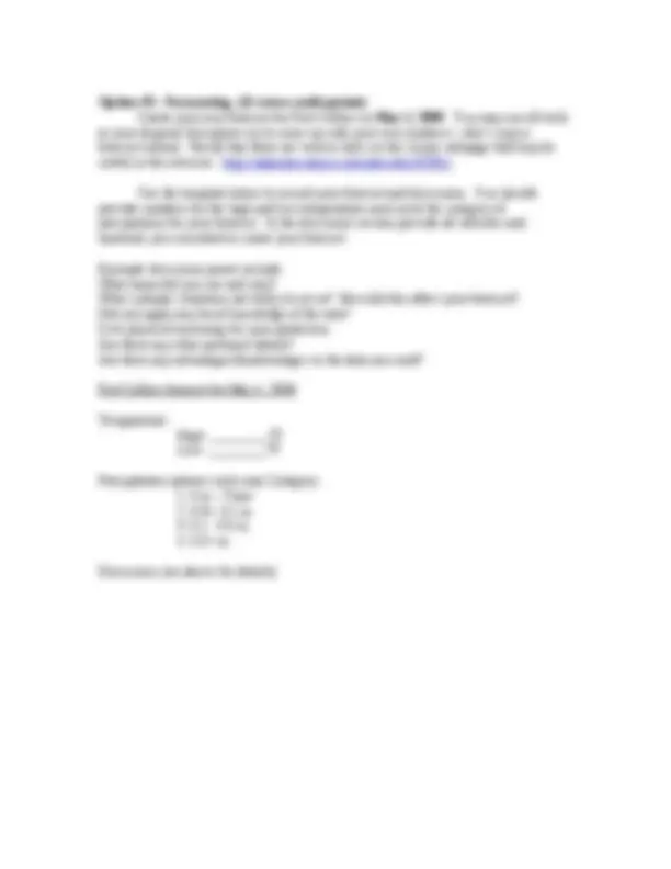 ATS 351 Spring 2009 Extra Credit Assignments | Lab Reports Climatology ...