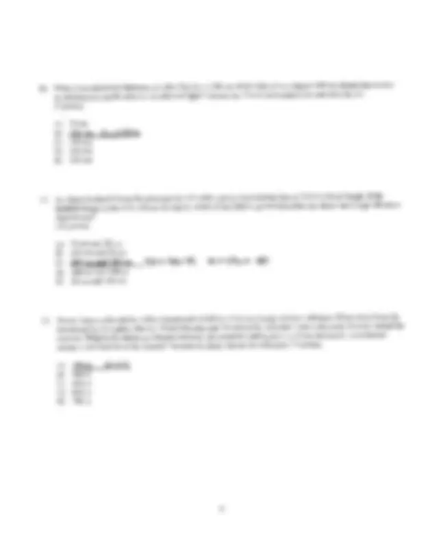 Practice Exam 2 Key - General Physics II | PHY 2054 | Exams Physics | Docsity