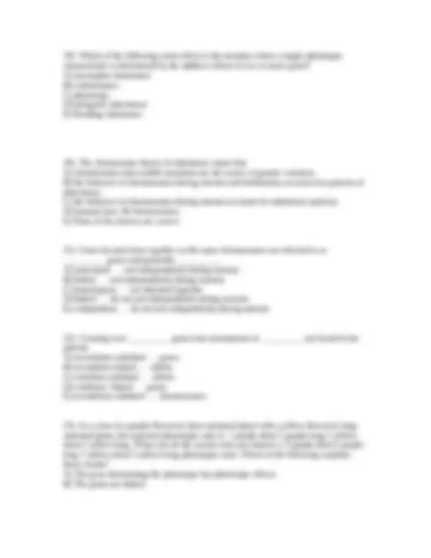 General Biology - Practice Questions for Exam 4 | BIOL 101 | Exams ...