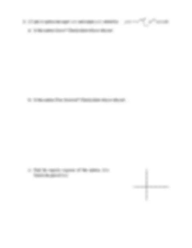 Questions for Exam I - Signals and Systems | BME 310 | Exams Biology | Docsity