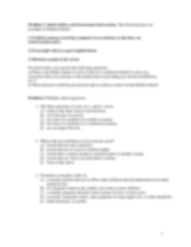 Problem Set I - Principles of Economics I/Microeconomics | EC 131 | Assignments Microeconomics ...