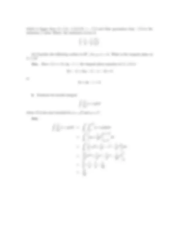 Math 114 Quiz Solution: Max Derivative, Extreme Values, Lagrange Multipliers, Tangent Plan ...