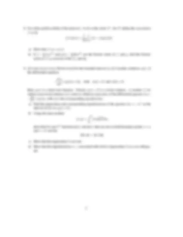 Math 509 Problem Set 8, Spring 2007 by Jerry L. Kazdan | Assignments Mathematics | Docsity