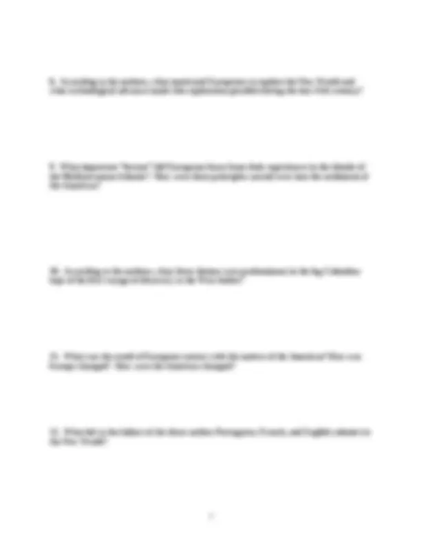 Three Old Worlds Create a New, 1492-1600 - Study Questions | HIST 201 ...