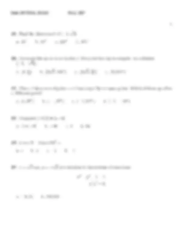Final Exam for Trigonometry and Analytic Geometry | MATH 109 | Exams Analytical Geometry and ...