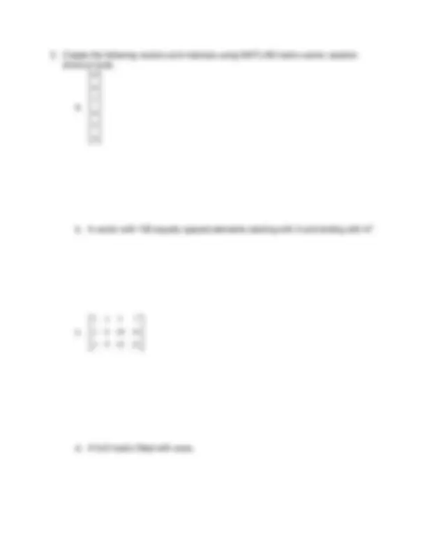 MATLAB Quiz Solutions and Function Creation - Prof. John S. Swinnea ...