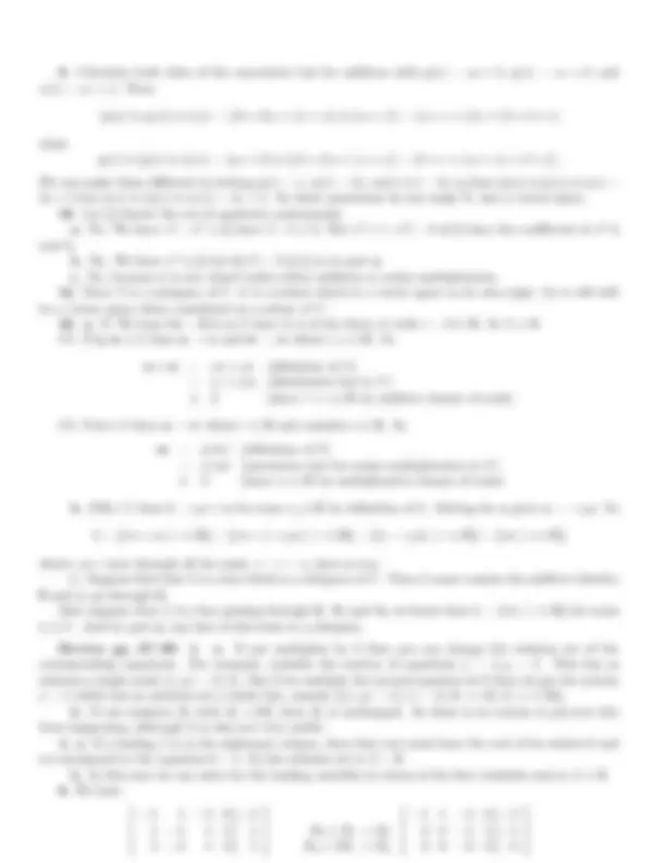 Homework Questions with Solutions - Linear Algebra | MTH 309 | Study ...