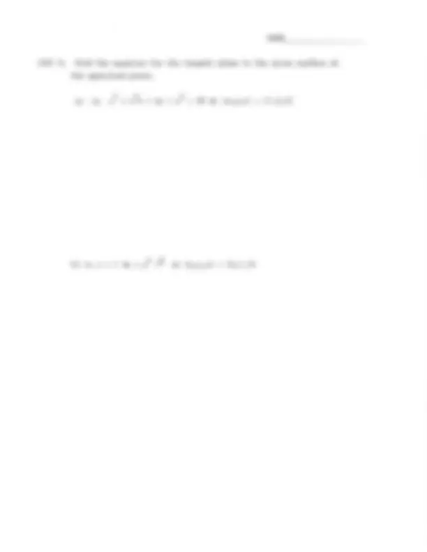 Exam 2 Questions - Analytical Geometry and Calculus 3 | MATH 222 | Exams Analytical Geometry and ...